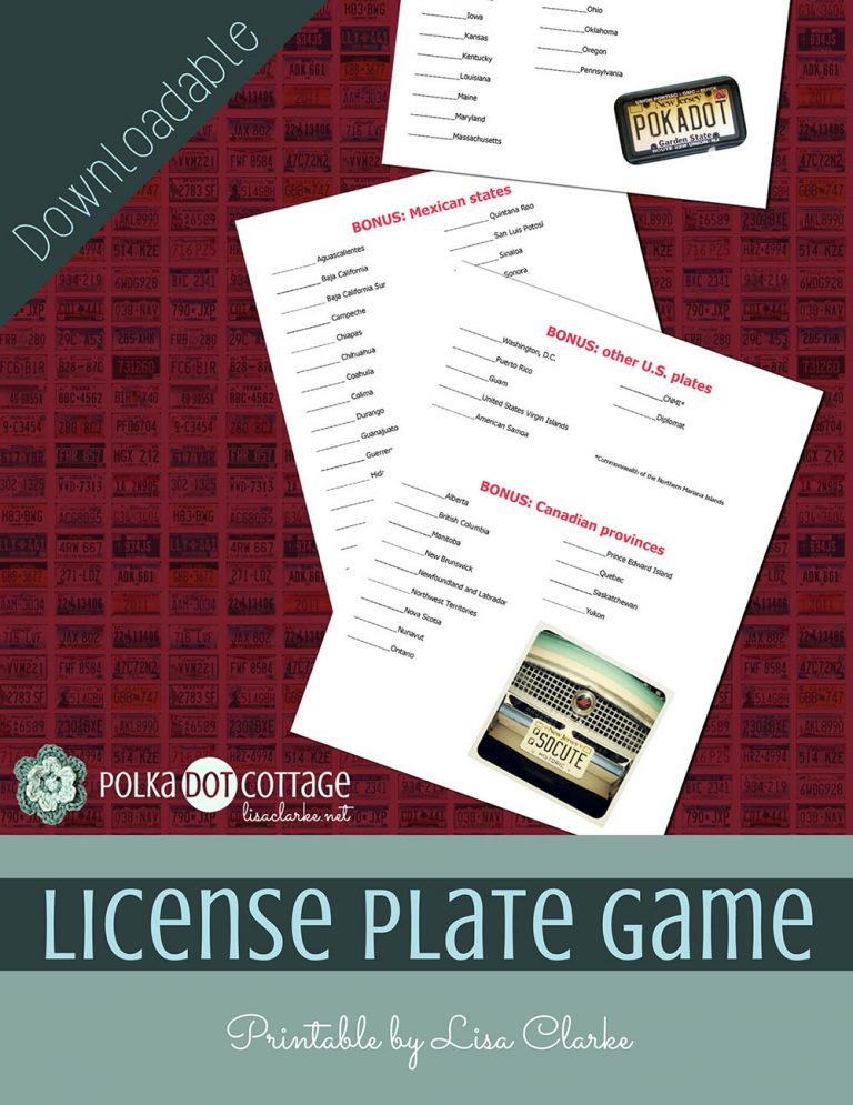Road trip fun: the license plate game! ⋆ Polka Dot Cottage