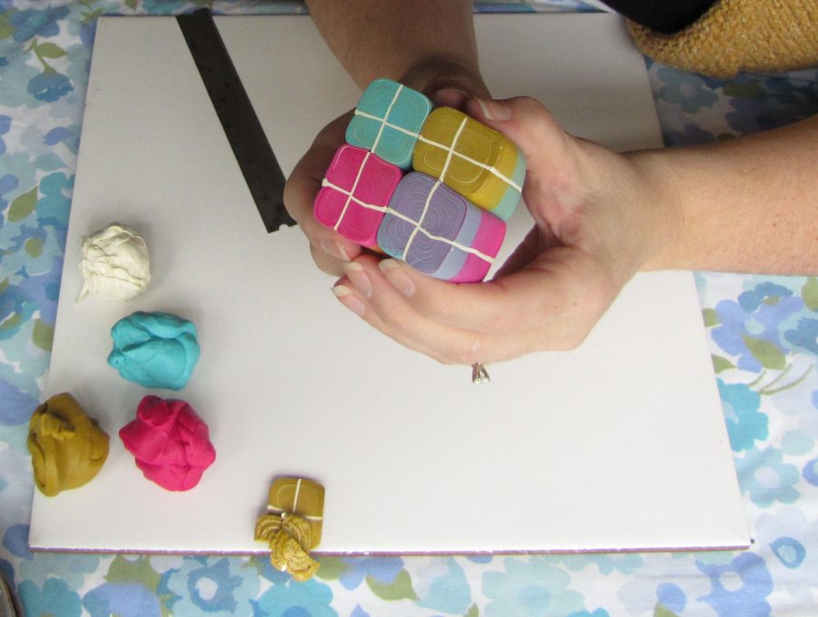 Plaid Shawl Pin Polymer Clay Tutorial ⋆ Polka Dot Cottage