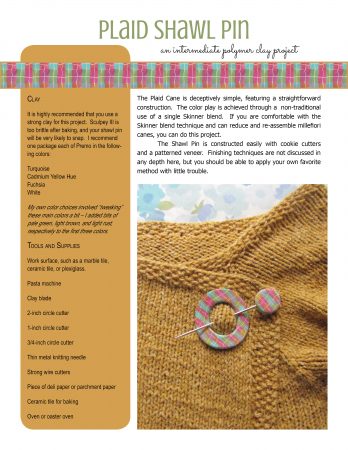 Plaid Shawl Pin Polymer Clay Tutorial ⋆ Polka Dot Cottage